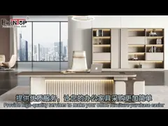 Foldable Office Workstation Furniture Desk Revolving Wood Material