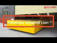 Warehouse Steerable Trackless Transfer Cart Trolley For Steel Plate