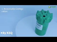 Convex Face Button Drill Bit Carburo de tungsteno T Thread Resistencia al desgaste