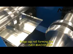 PLC Metal Roof Ridge Cap Roll Forming Machine Cr12 Blade For Galvanized Sheets