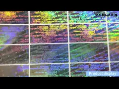 Polyester Tamper Proof Seal Security Sticker Matte Silver Rectangle