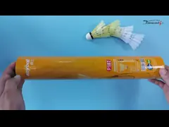 Nylon Plastic Badminton Shuttlecock EVA Fiber Cork Yellow White