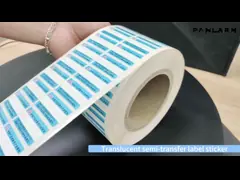 Matte Blue Tamper Proof Seal Security Sticker Non Transfer Self Adhesive