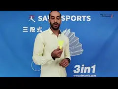 Fiber Cork Nylon Badminton Shuttlecock Ball Yellow With Stability Durability