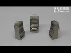 Cat6 Network RJ45 Connector FTP Male 8 Pin Clear PC Material