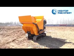 Seat Driven Mini Crawler Dumper Transporter Air Cooled For Complex Terrain