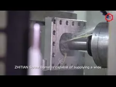 Metal Twin Screw Extruder Parts Barrel 60mm Center Distance For Plastic Pipe