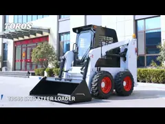 Construction Skid Steer Loader 4 Wheel 18.2KW High Efficiency