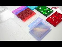 Textured Cast Acrylic Sheets PMMA Glitter Decorative High Light Transmission