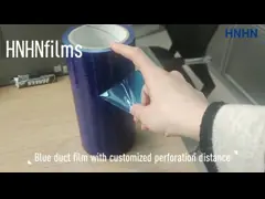 Plastic HVAC Duct Protection Film Breakpoints Blue High Adhesive