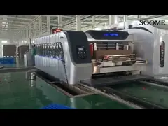 Flexo Printing Automatic Corrugation Machine High Speed Gluing Folding