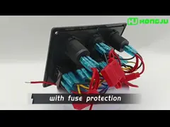Marine Boat Rocker Switches Panel 6 Gang Waterproof With Fuse Protection