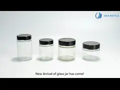 Transparent Glass Jars Containers Seal Airtight Round Small Customized For Spice