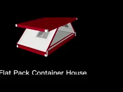 Office Flat Pack Prefab House Folding Sandwich Panel Modern Style