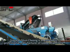 Waste Tire Recycling Machine 75KW Shredding For Rubber Powder