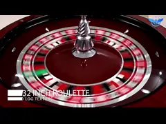 Red Brown Casino Roulette Wheel 32 Inches Double / Single Zero Solid Wood