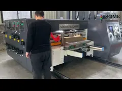 Express Box Automatic Corrugation Machine Flexo Printing Die Cutting
