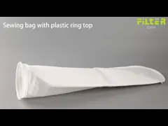 Nylon Mesh Liquid Filter Bag 100 / 300 Micron Hanging Loop Food Grade