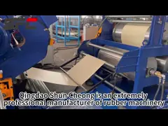Roller Type Rubber Batch Off Machine 900MM Width Rapid Cooling Energy Saving