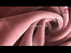 Spandex / Polyester Velvet Fabric Brushed Solid Color Stretch Shiny