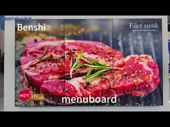 Video Wall Mounted Digital Signage Menu Board 2k / 4k For Indoor