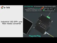 10G-Fasernmedium-Ethernet-Wandler für Industriezwecke DIN Rail