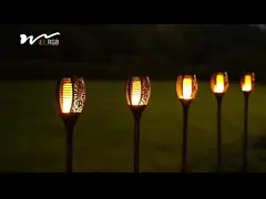 Flame Torch LED Solar Powered Lights 2700K Warm White Waterproof