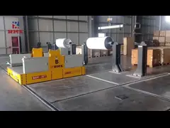 RGV Coil Transfer Cart 15 Tons Vertical Horizontal Moving Rail Battery Powered