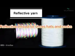 210D / 3 Reflective Yarn Thread 5000m / Roll Glass Bead Coating High Visibility