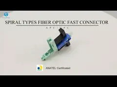 Spiral Types Fiber Optic Fast Connector SC / APC Single Mode High Repeatability