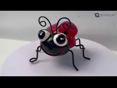 Ladybird Metal Garden Ornaments Insect Cute Outdoor For Wall Decor