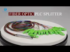 Steel Tube Fiber Optic PLC Splitter Fast Installation With SC / APC Connector