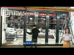 Horizontal Aluminium Glass Folding Doors Ventilated Bifold Double Glazed