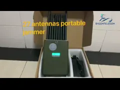 Handheld Mobile Phone Signal Jammer 28w 27 Antennas With Battery