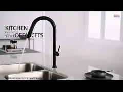 Frosted Black White Pull Out Hot And Cold Water Tap For Wash Basin