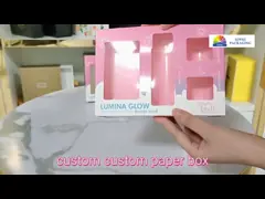 Pvc Window Cosmetic Paper Box Skin Care Set Packaging With Plastic Insert