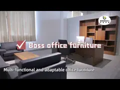 Black Executive Office Desks Depth 900Mm Melamine Board With Pvc Edging