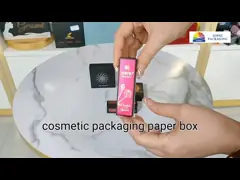 Foil Stamping Cosmetic Packing Box Black Color For Loose Powder Packaging
