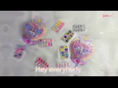 Oem Odm Kids Press On Fake Nails Colorful Ready To Wear False Nails With Plastic Ring