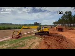 Komatsu Excavator Boom Stick Max Reach Cut Depth 16M Yellow Color Q345B Q690D