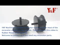 Black Round Rubber Bobbin Mounts Vibration Resistance Heavy Duty