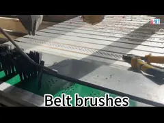 Nylon Bristle Leather Flexible Flat Belt Brushes For Conveyor Cleaning