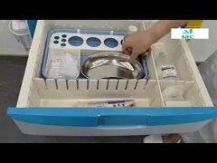 Handle Included Medical Trolley With 3-5 Drawers And Rubber Casters