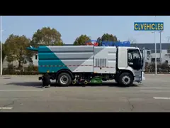 Fvz Cxa 300Hp Isuzu Road Sweeper Truck 6X4 With High Pressure Water Cleaner