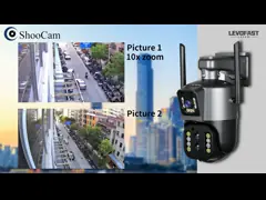 Outdoor Dual Lens Ptz Cctv Camera With 10X Optical Zoom Micro Sd Card