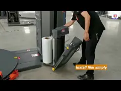 PLCのタッチ画面が付いている手動切られたフィルム パレット伸張包む機械