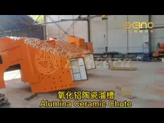Cast Iron Ceramic Lined Equipment Alumina Ceramic Chute ISO Certificate