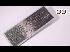 Mini Size Ruggedized Panel Mount Keyboard Fn Keys Trackball Rear Panel Mounting