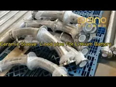 ISO Ceramic Sleeve Lined Pipe Tee Corundum Ceramic Used In Metallurgy Ceramic Lined Tee Pipe