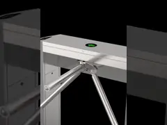 Semi Automatic Tripod Turnstile 304 Stainless Steel Integrated With RFID Card Reader